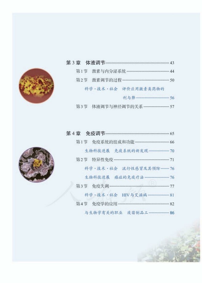目录2019年审定人教版高中生物选修1中学课本网
