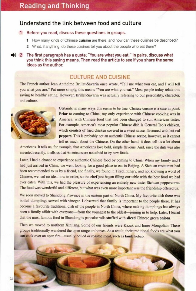 UNIT 3 FOOD AND CULTURE|2019年审定人教版高中英语选修第二册_中学课本网