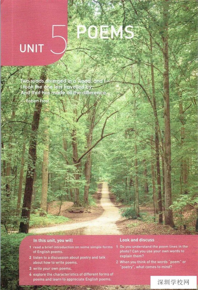 Unit 5 POEMS|2019年审定人教版高中英语选修第三册_高中课本-中学课本网